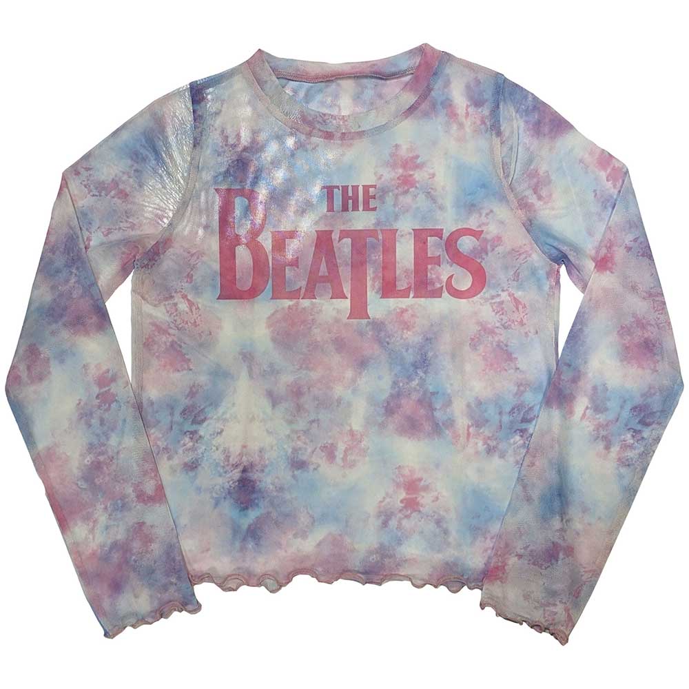 The Beatles Ladies Crop Top: Drop T Logo (Mesh) – ATC Music Merch