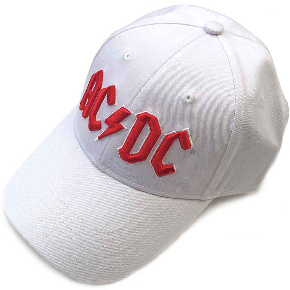 AC/DC Baseball Cap: Red Logo (White) – ATC Music Merch