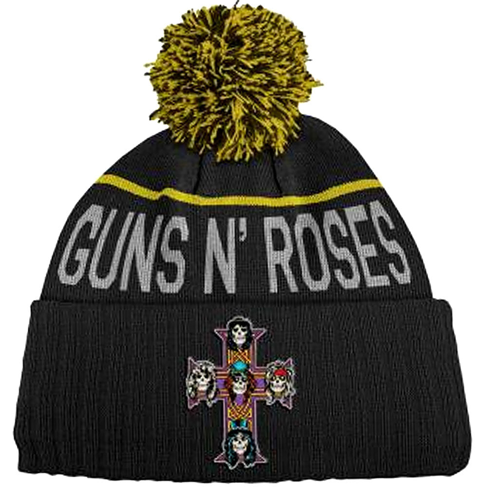 Guns N' Roses Bobble Beanie Hat: Cross – ATC Music Merch