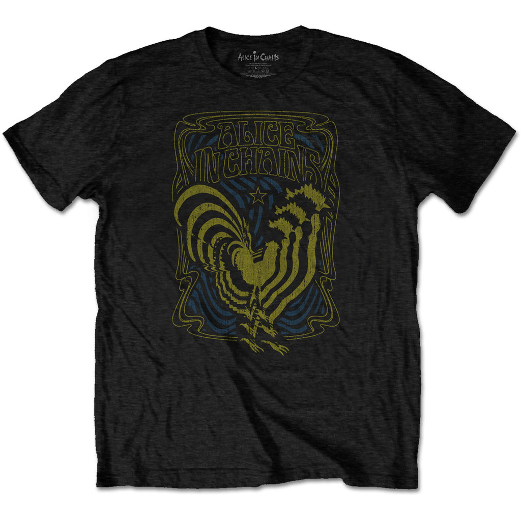 Alice in Chains T-Shirt: Psychedelic Rooster – ATC Music Merch
