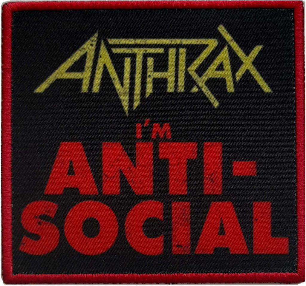 Anthrax Standard Patch: Anti-Social – ATC Music Merch