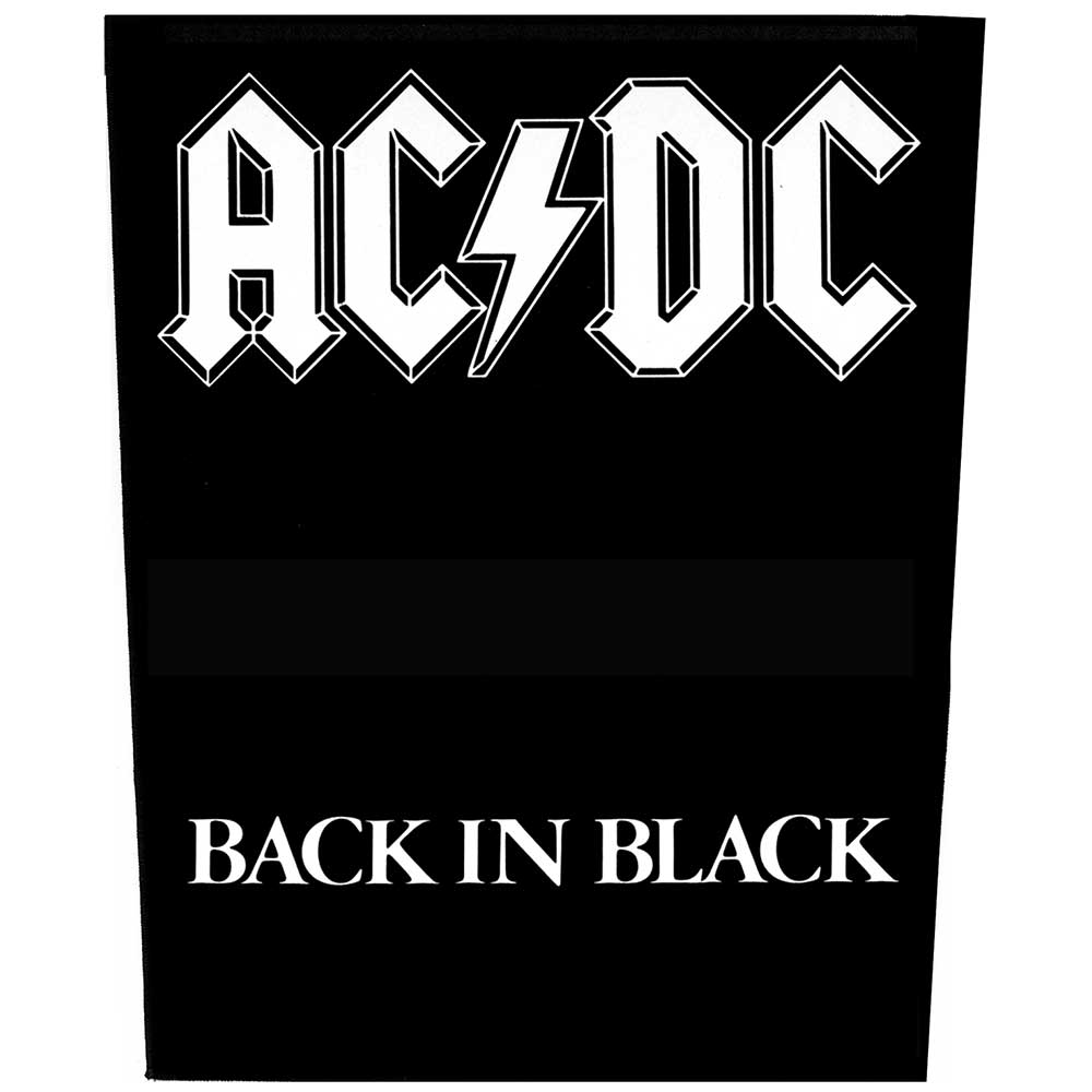 AC/DC Back Patch: Back in Black – ATC Music Merch