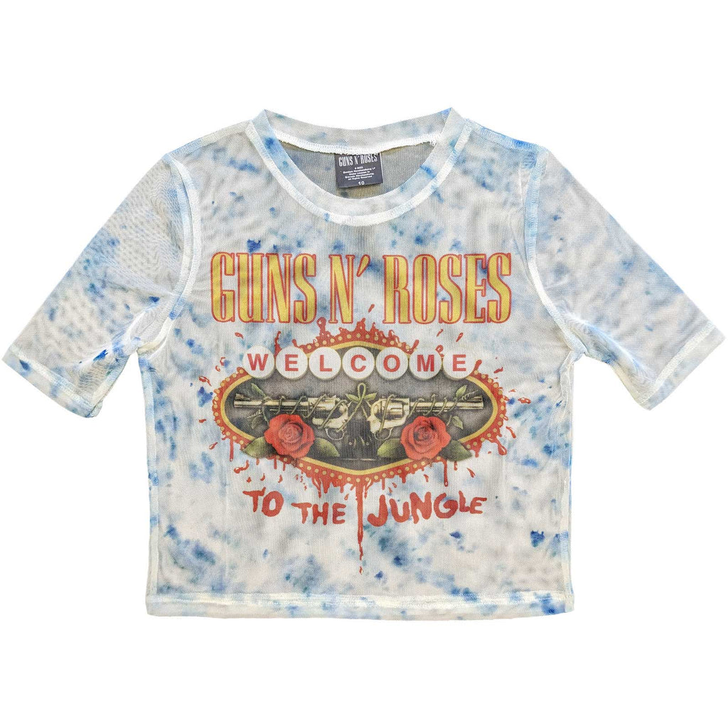 Guns N' Roses Ladies Crop Top: Welcome To The Jungle LV – ATC Music Merch