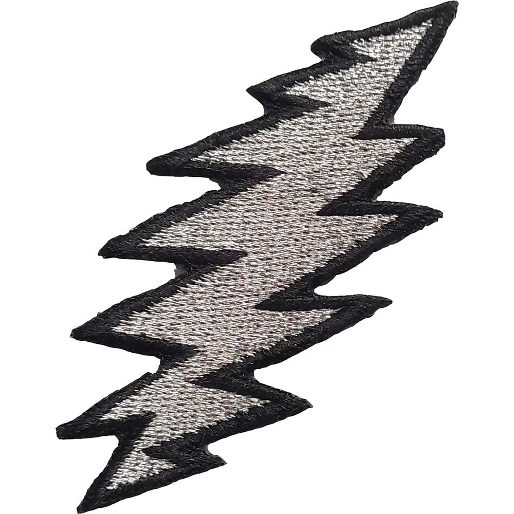 Grateful Dead Standard Patch: Lightning Silver – ATC Music Merch