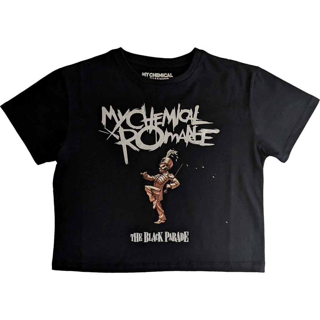 My Chemical Romance Ladies Crop Top: The Black Parade – ATC Music Merch