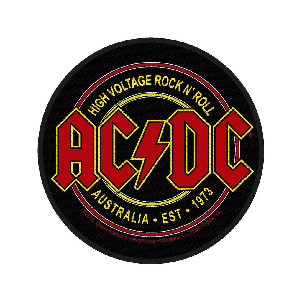 AC/DC Standard Patch: High Voltage Rock N Roll (Loose) – ATC Music Merch