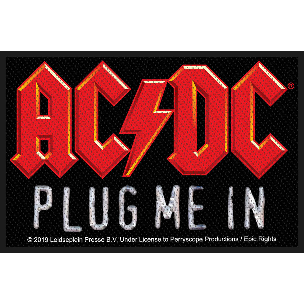 AC/DC Standard Patch: Plug Me In (Loose) – ATC Music Merch