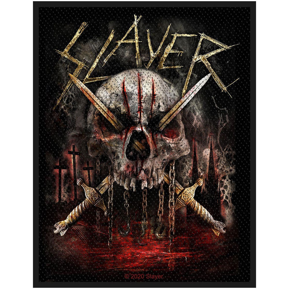 Slayer Standard Patch: Skull & Swords – ATC Music Merch